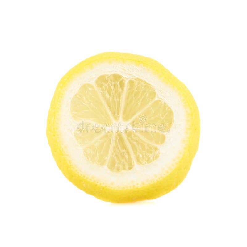 Round lemon slice isolated stock photo. Image of ripe - 44980170
