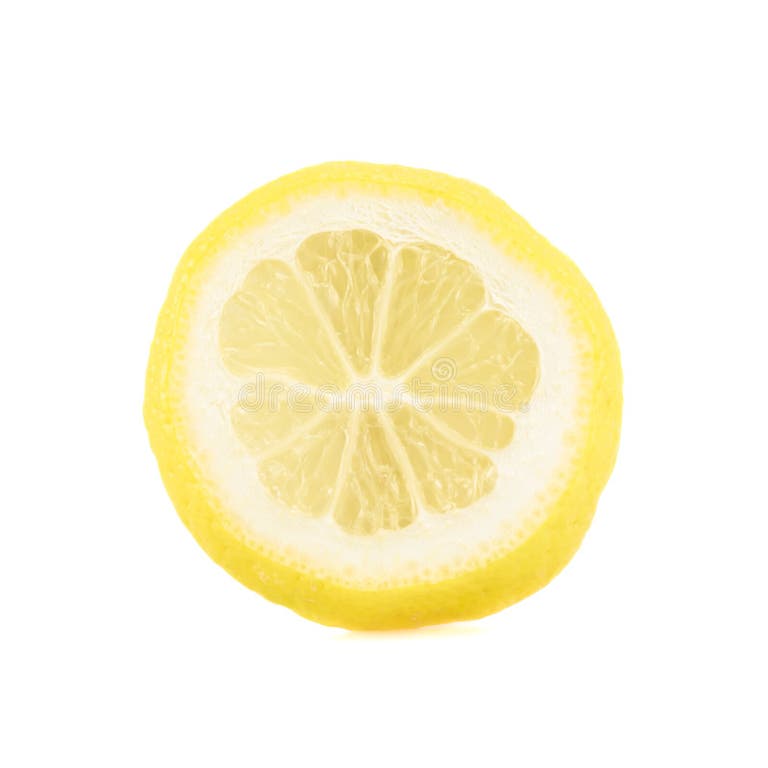 Round lemon slice isolated stock photo. Image of ripe - 44980170