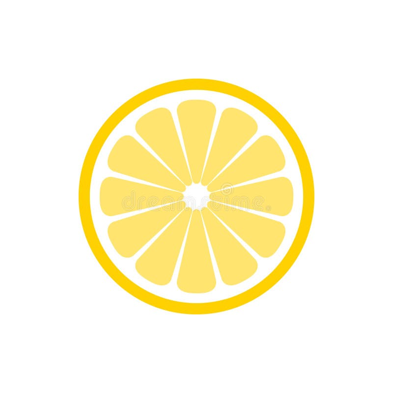 Round Lemon Slice Vector Illustration Stock Vector - Illustration of ...
