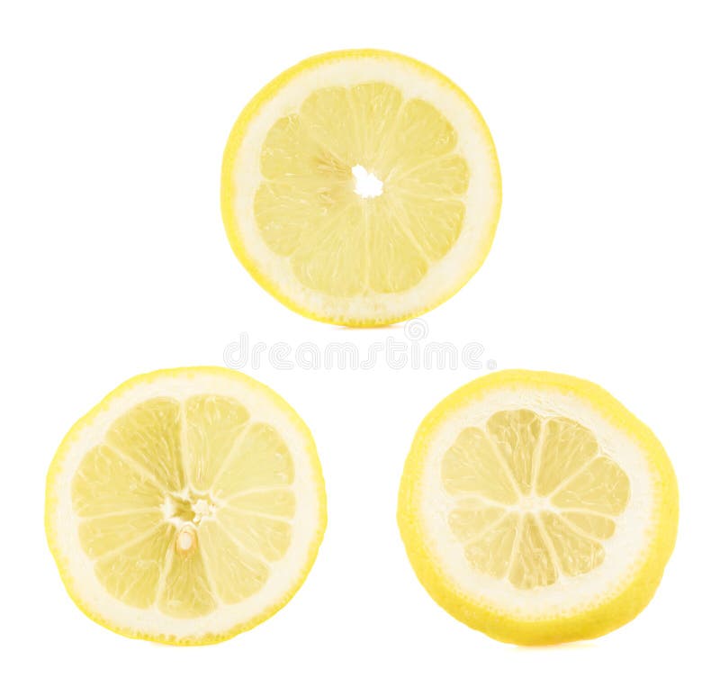 Round Lemon Slices Isolated Stock Photo - Image of nature, organic ...