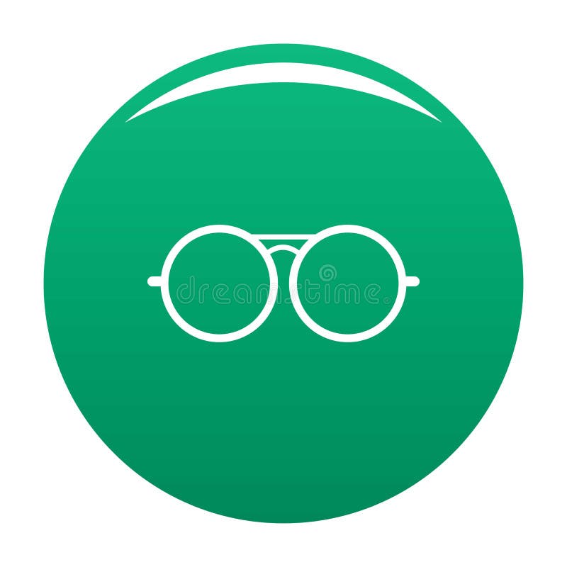 Round Lens Icon Vector Green Stock Vector - Illustration of icon ...