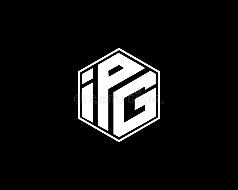 Round Letter IPG Logo Simple Design Stock Vector - Illustration of ...
