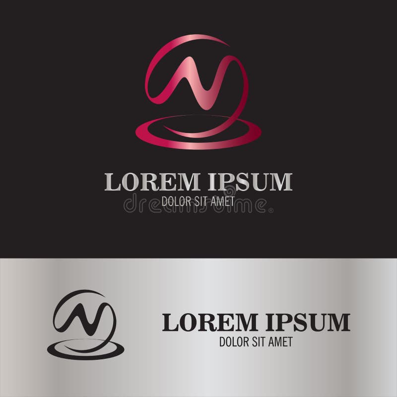 Round letter N logo stock vector. Illustration of circle - 82862749