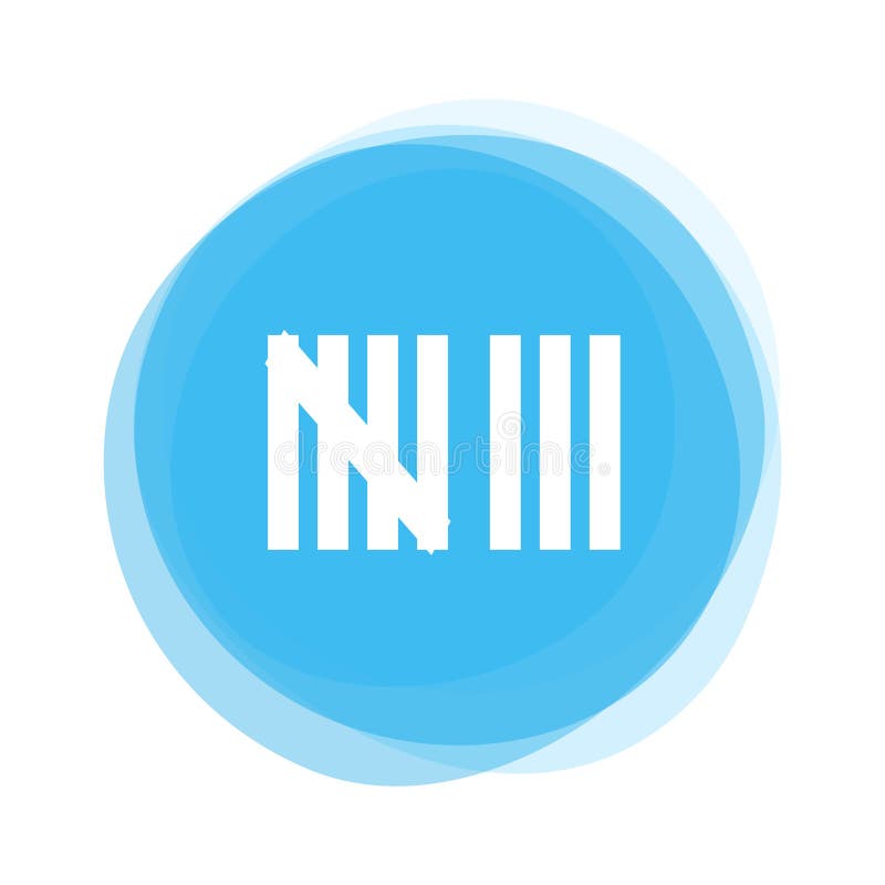 White Tally on Light Blue Button Stock Illustration - Illustration of ...