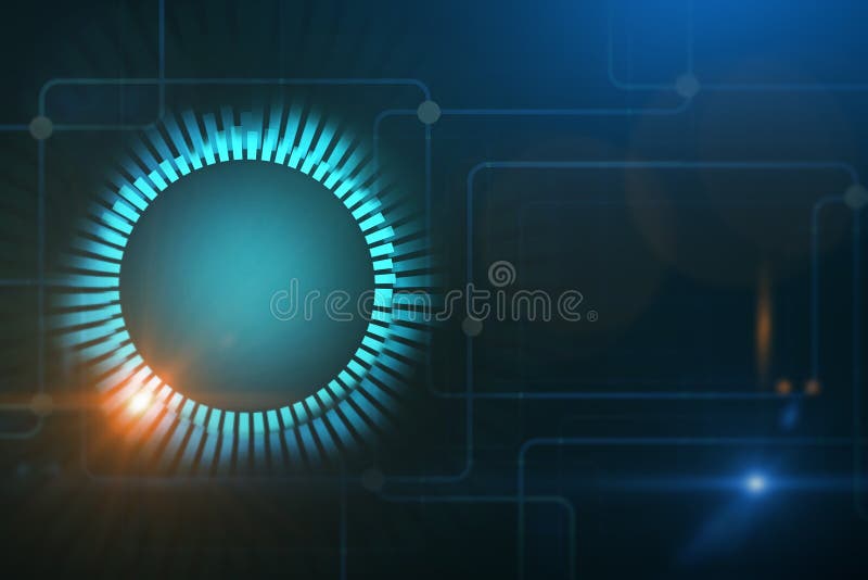 Round Light Blue Interface, Hud and Gui Stock Illustration ...