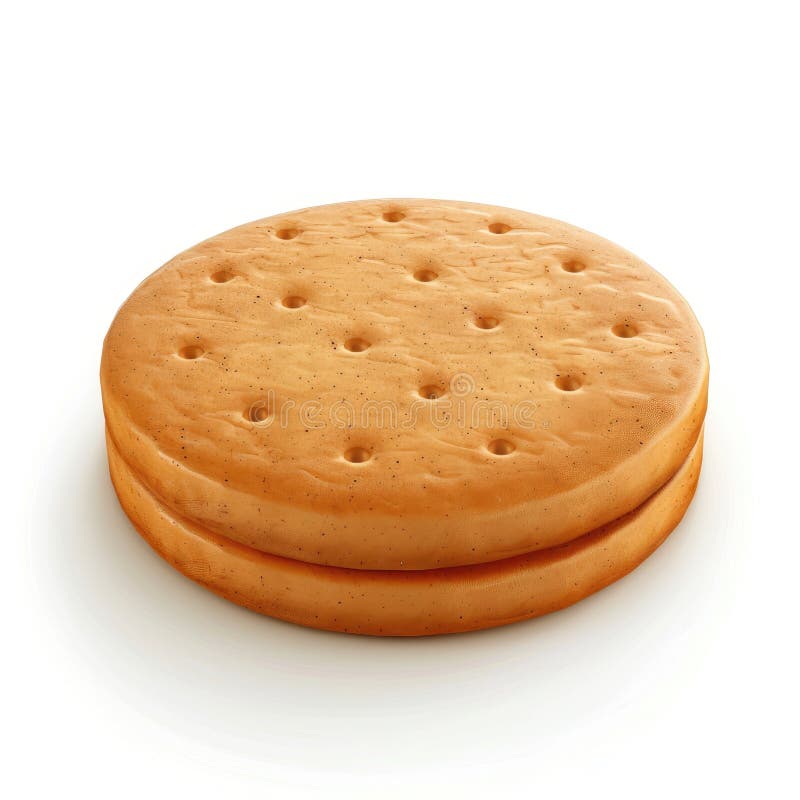 Delicious Round Double Biscuit, Golden Brown Baked Goods Stock ...