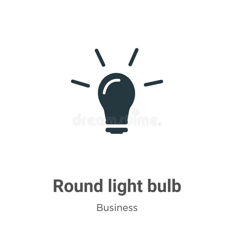 Round Flat Lightbulb Icon Stock Illustrations – 1,020 Round Flat ...