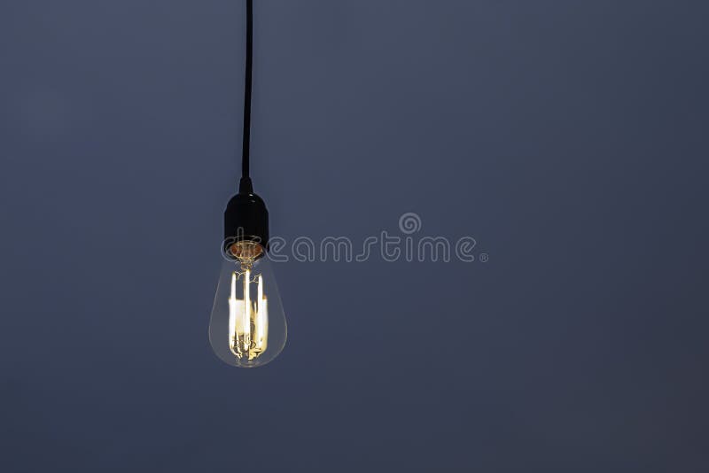 Round Light Bulbs for Illumination at Night Stock Image - Image of ...