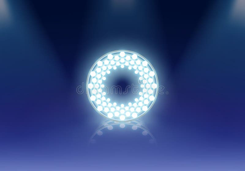 Round Light Design in Blue Color. Stock Vector - Illustration of bright ...