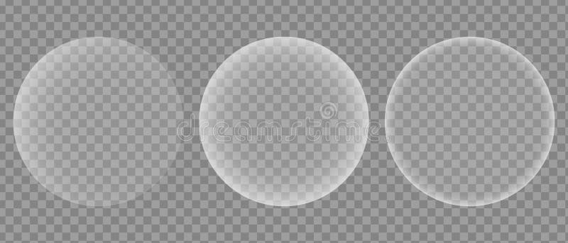 Round Light Spot Set, Radial White Circles of Light Overlay, Vector ...