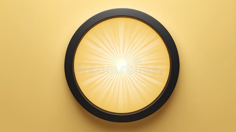 Round Light with Yellow Background Stock Illustration - Illustration of ...