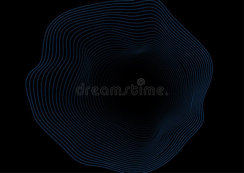Round Liquid Wavy Lines Abstract Tech Futuristic Background Stock ...