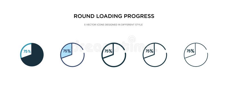 Round Loading Bar Icon. Vector Illustration. Stock Illustration ... Round Loading Bar Icon. Vector Illustration. Stock Illustration ...