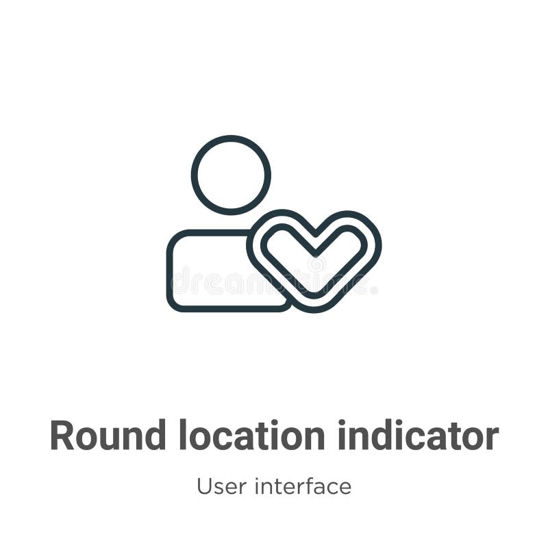 Round Location Indicator Icon in Different Style Vector Illustration ...