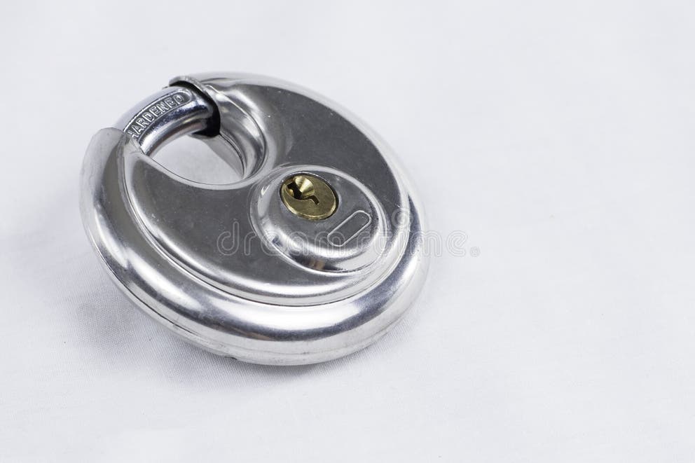 Round Lock 2 stock photo. Image of safety, steel, open - 33534568