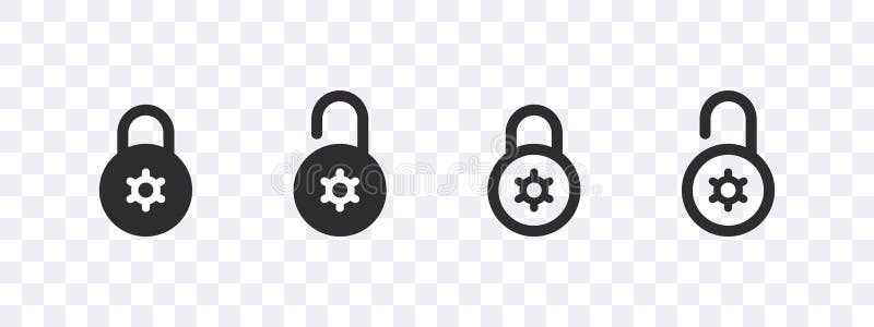 Round Locks Icons. Padlocks Icons. Security Symbol Icons Stock ...