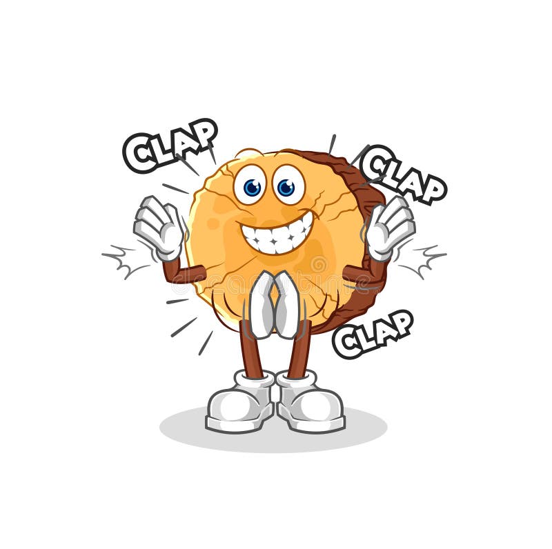 Round Log Applause Illustration. Character Vector Stock Vector ...