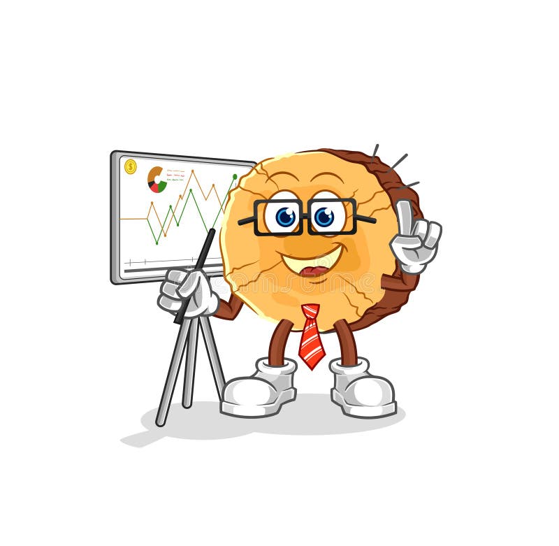 Round Log Marketing Character. Cartoon Mascot Vector Stock Vector ...