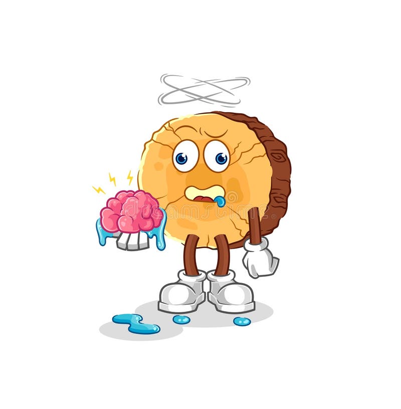 Round Log No Brain Vector. Cartoon Character Stock Vector ...