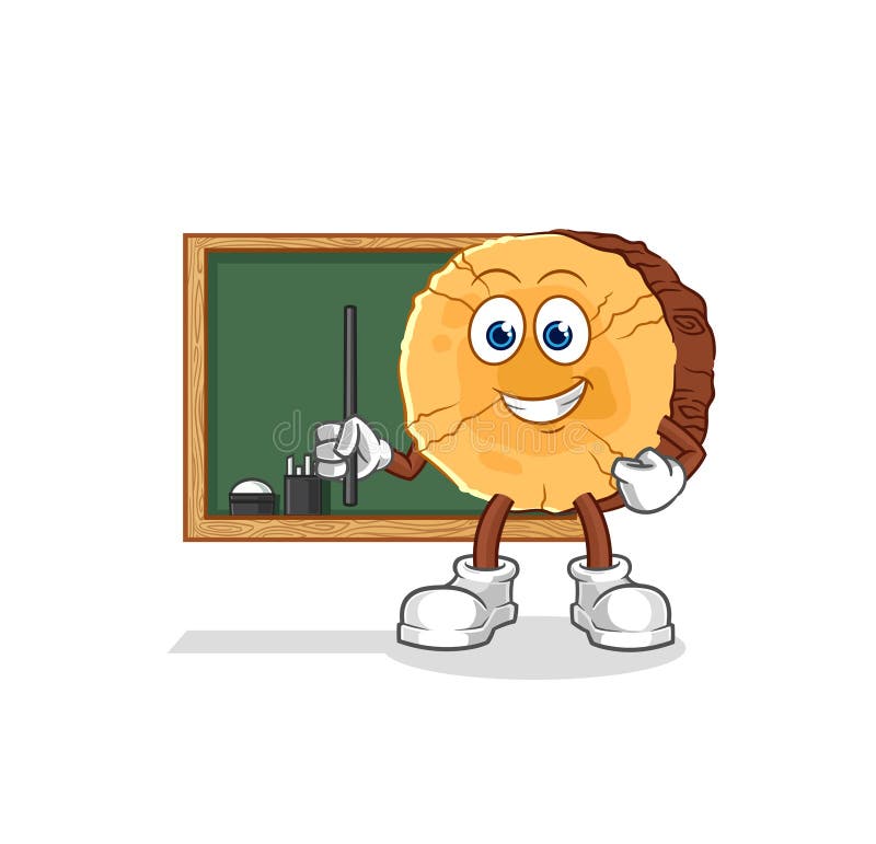 Round Log Teacher Vector. Cartoon Character Stock Vector - Illustration ...