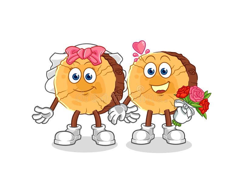Round Log Wedding Cartoon. Cartoon Mascot Vector Stock Vector ...