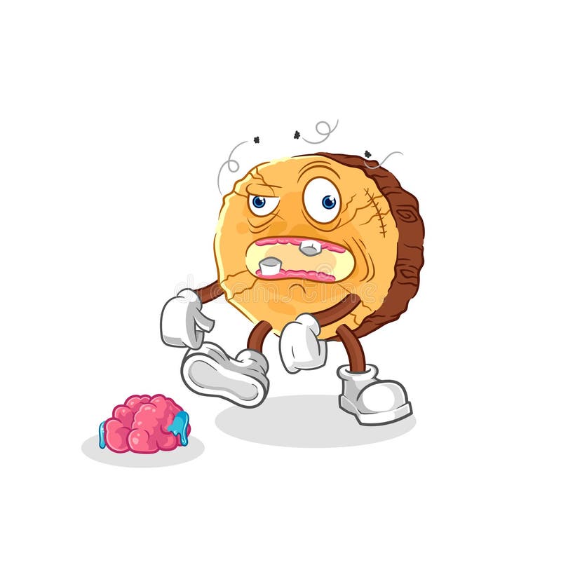 Round Log Zombie Character.mascot Vector Stock Vector - Illustration of ...