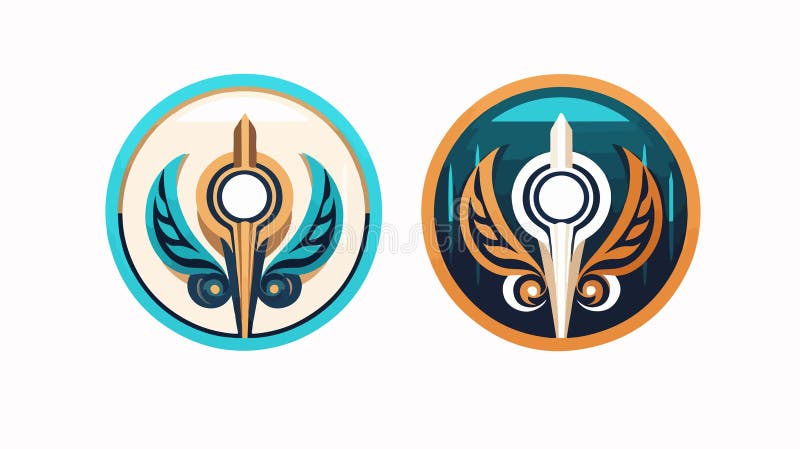 Round Logo Design Vector Cartoon Vector Illustration Stock Vector ...