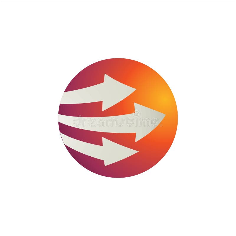 Round Logo Element with Abstract Concept. Vector Illustration ...