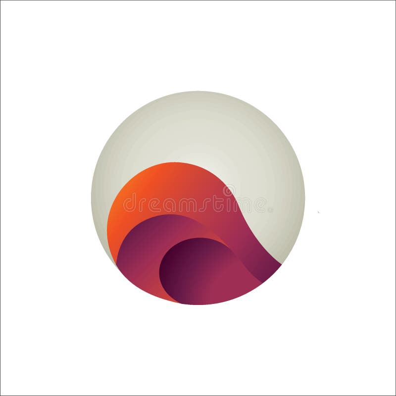 Round Logo Element with Abstract Concept. Vector Illustration ...