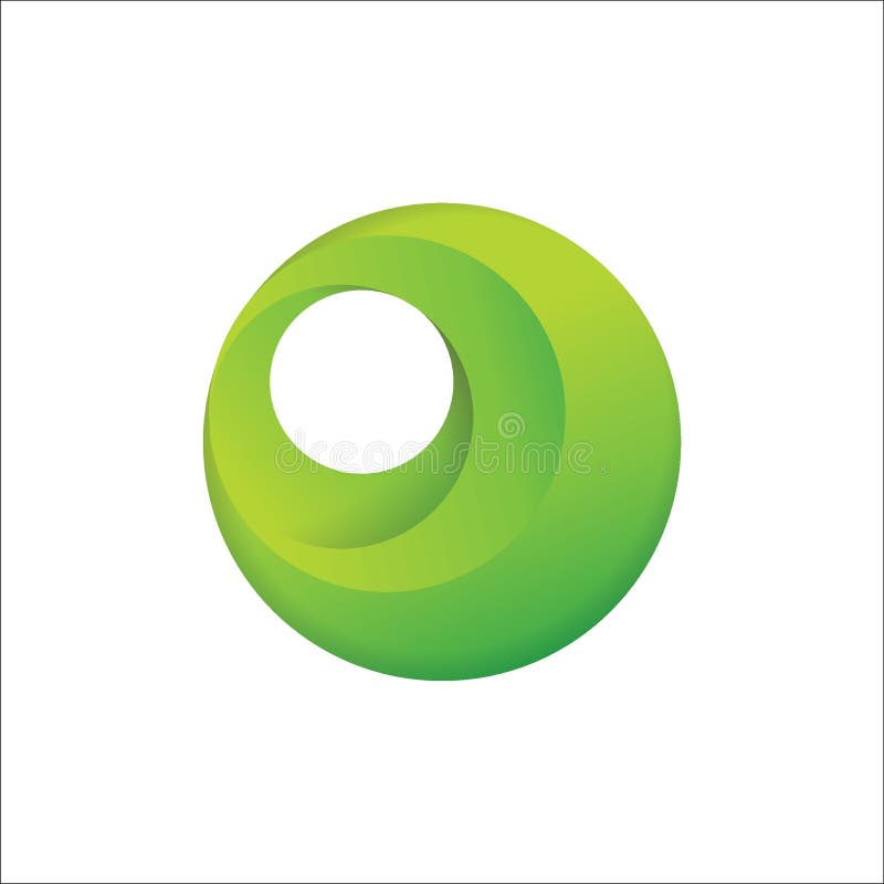 Round Logo Element with Abstract Concept. Vector Illustration ...