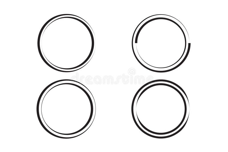 Round Logo Frames are Geometric Outline Circles. Stock Vector ...