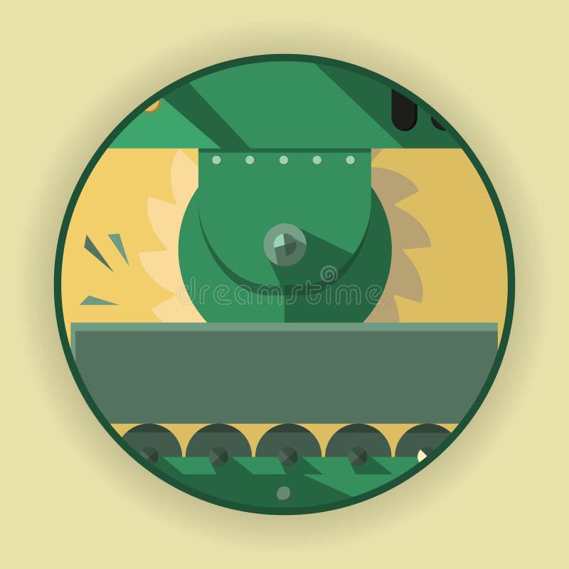 Round Logo, an Icon, a Symbol in the Form of Metal Cutting Process ...