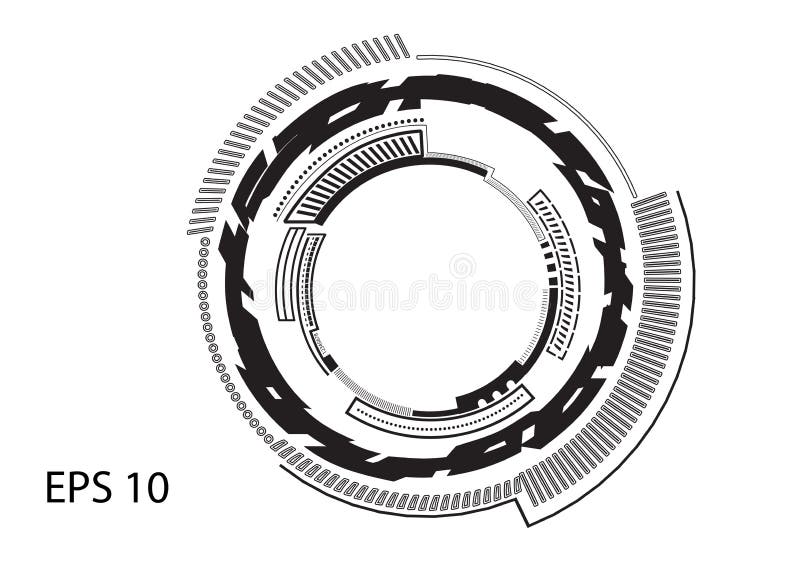 Round Logo on White Background Stock Vector - Illustration of black ...