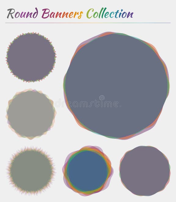 Round logos collection. ilustração do vetor. Ilustração de elemento ...