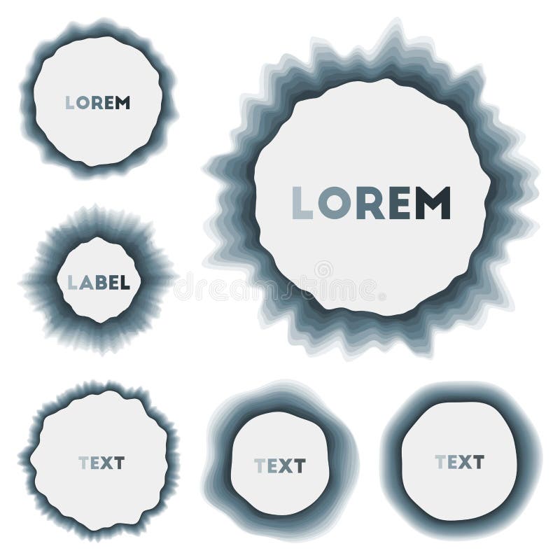 Round logos collection. stock vector. Illustration of blank - 191230548