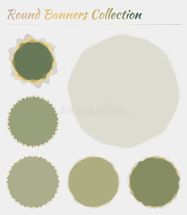 Round logos collection. stock vector. Illustration of light - 190196795