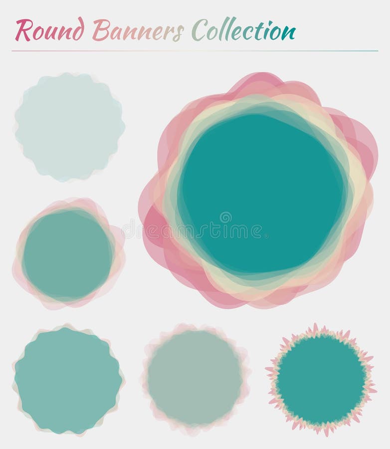 Round logos collection. stock vector. Illustration of infographics ...