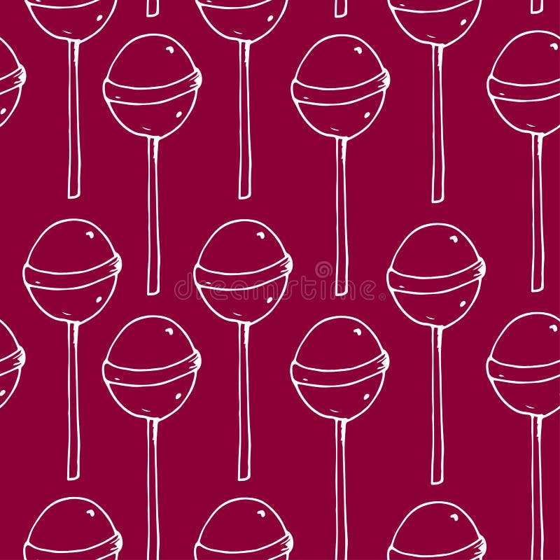 Lollipop pattern, yellow stock vector. Illustration of candy - 49197283