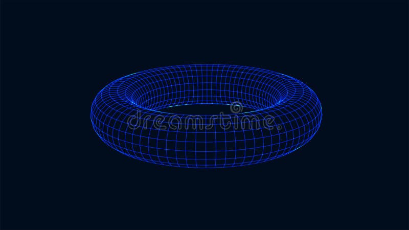 Round Low Poly Geometric Shape, Circular Figure. Ring Shape, Frame ...