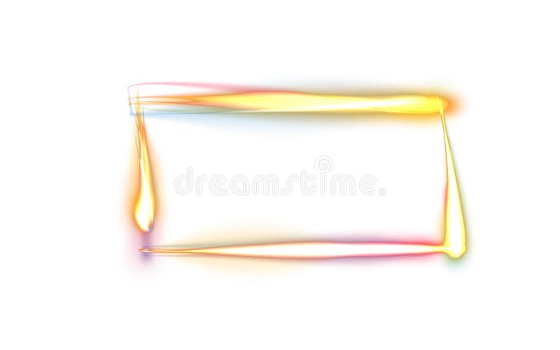 A Round Luminous Translucent Frame Made of a Beam of Multicolored Light ...