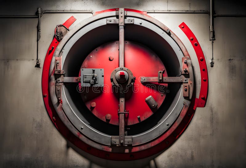 Round Machine or Bunker Door Stock Illustration - Illustration of ...