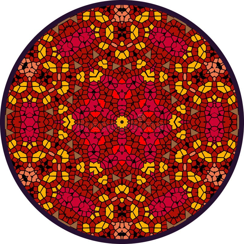 Round majolica mosaic stock vector. Illustration of template - 280361798