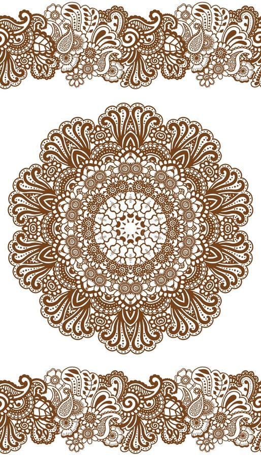 Round mandala. stock vector. Illustration of border, element - 82536435
