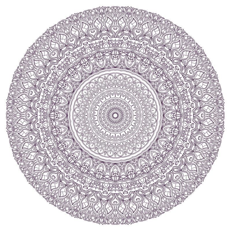 Round Mandala Pattern with Hand-drawn Elements. Stock Vector ...