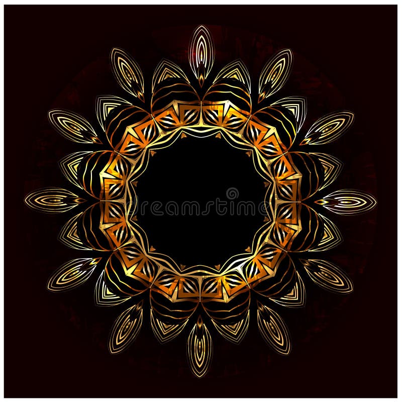 Round mandala pattern stock vector. Illustration of abstract - 64570327