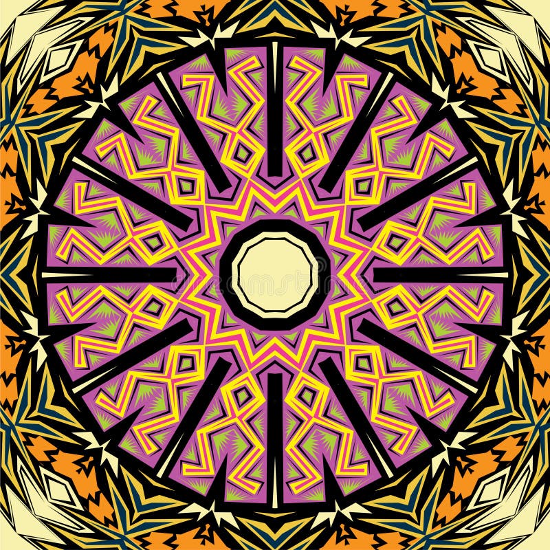 Round mandala pattern stock vector. Illustration of abstract - 64570327