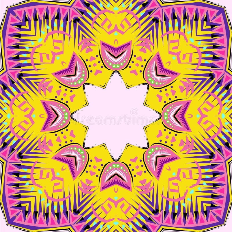 Round mandala pattern stock vector. Illustration of floral - 64772728