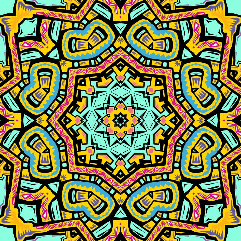 Round mandala pattern stock vector. Illustration of swirl - 64570419