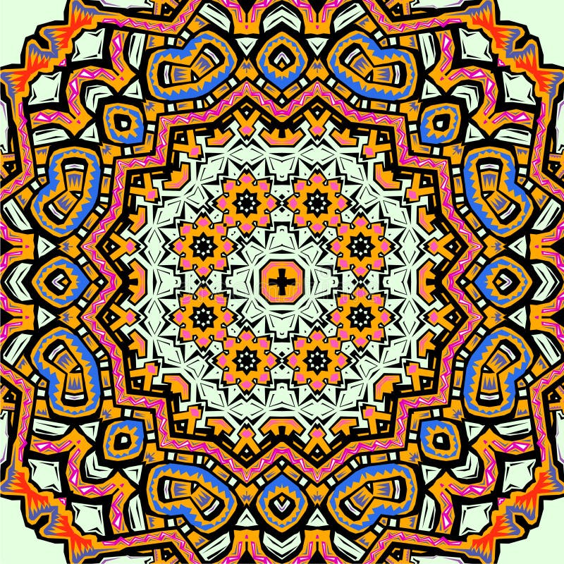 Round mandala pattern stock vector. Illustration of abstract - 64570327