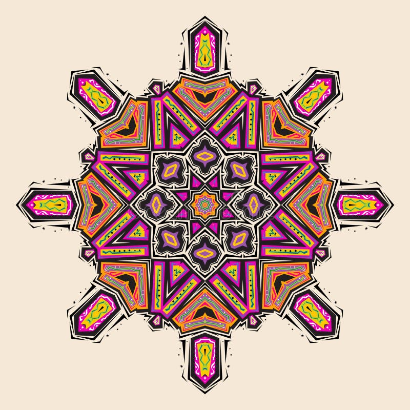 Round mandala pattern stock vector. Illustration of abstract - 64570327